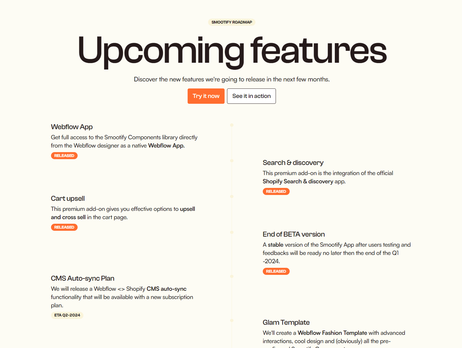 Webflow and Shopify, connected! | Smootify.io